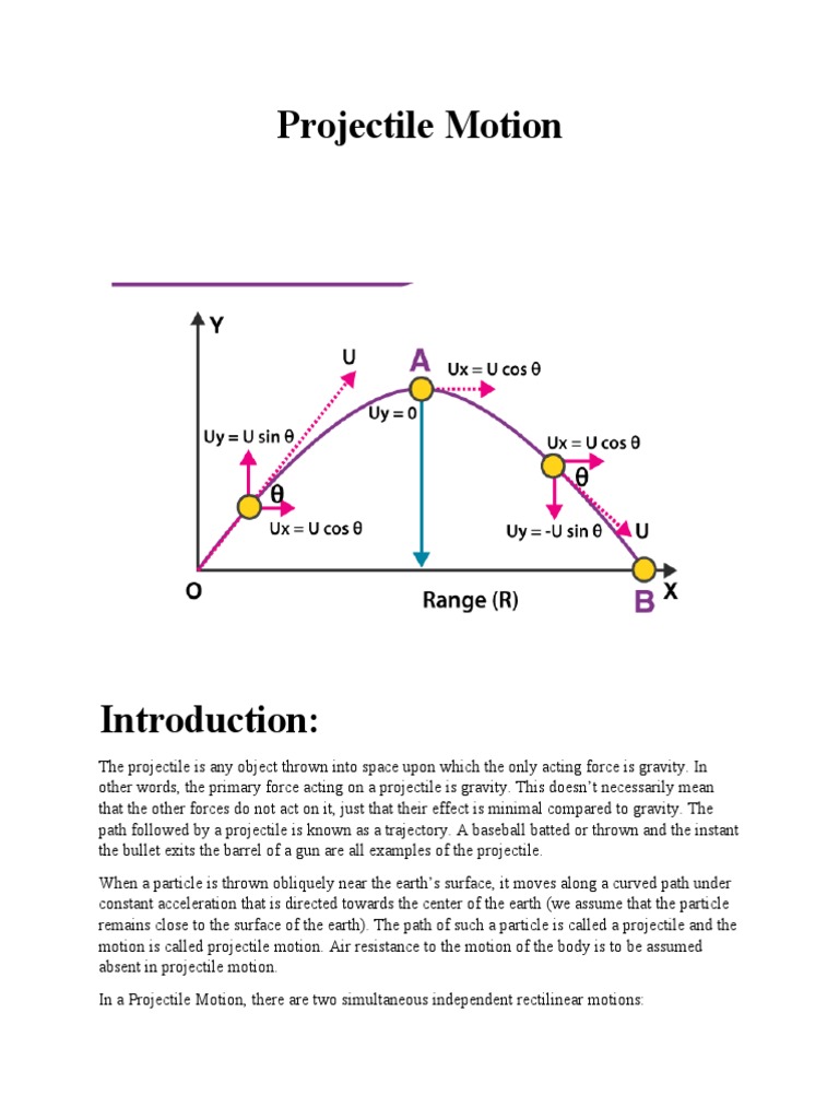 Projectile Motion | PDF | Projectiles | Acceleration