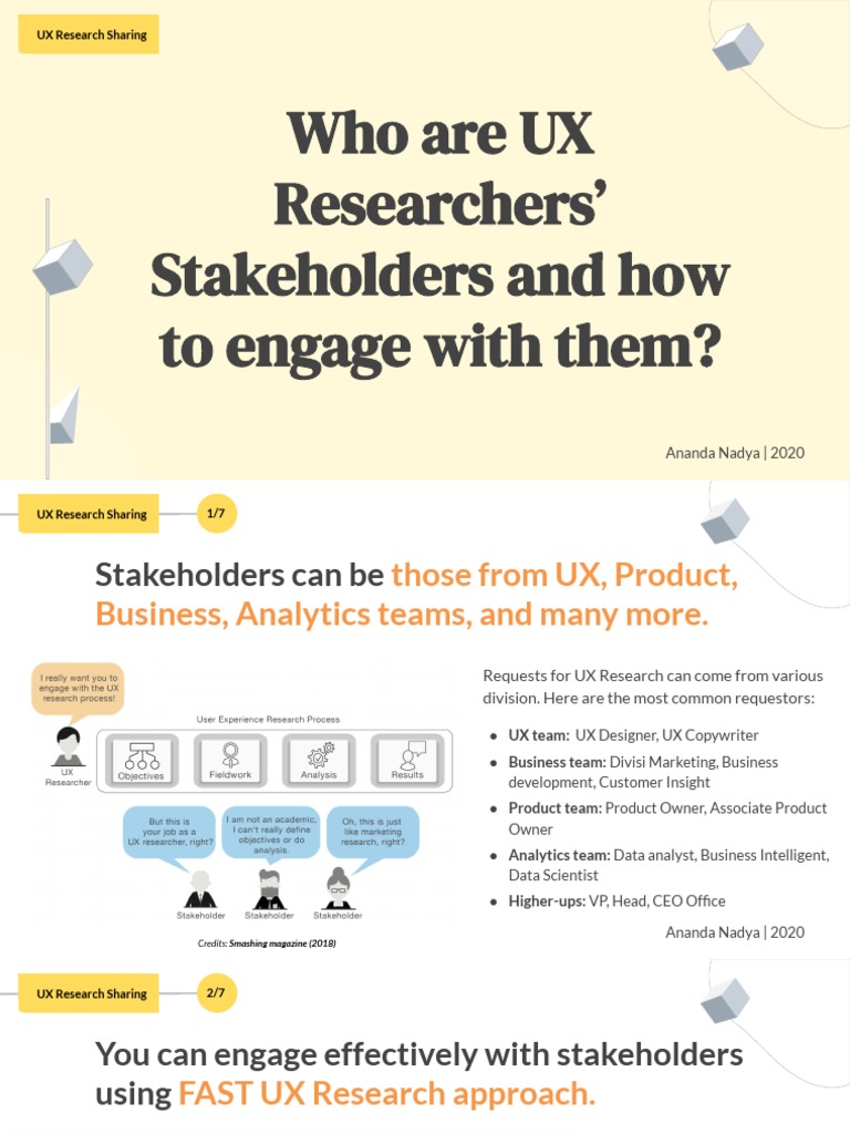 Enganging Stakeholders - UX Research | PDF | Analytics | Methodology