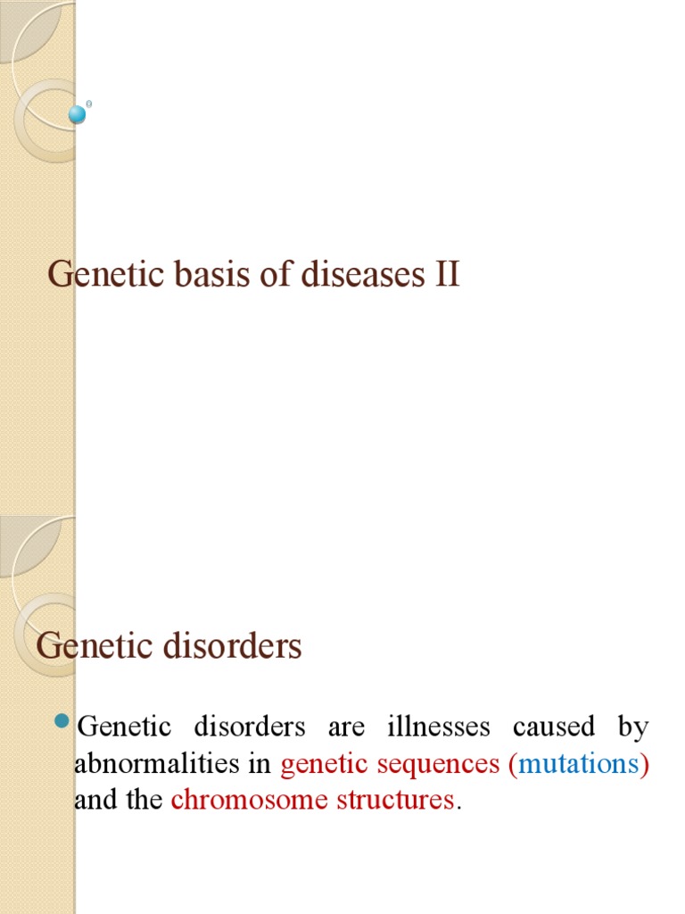 Genetic Basis of Diseases | PDF | Point Mutation | Dna
