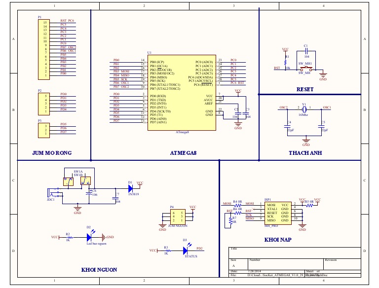 SocKet ATMEGA8 V1.0 29 11 2013 | PDF