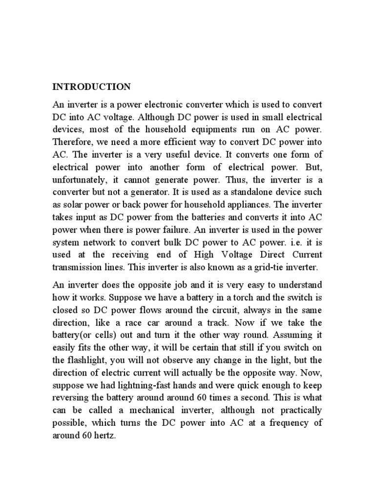 An In-Depth Guide to Inverters: Types, Applications, and Topologies of ...