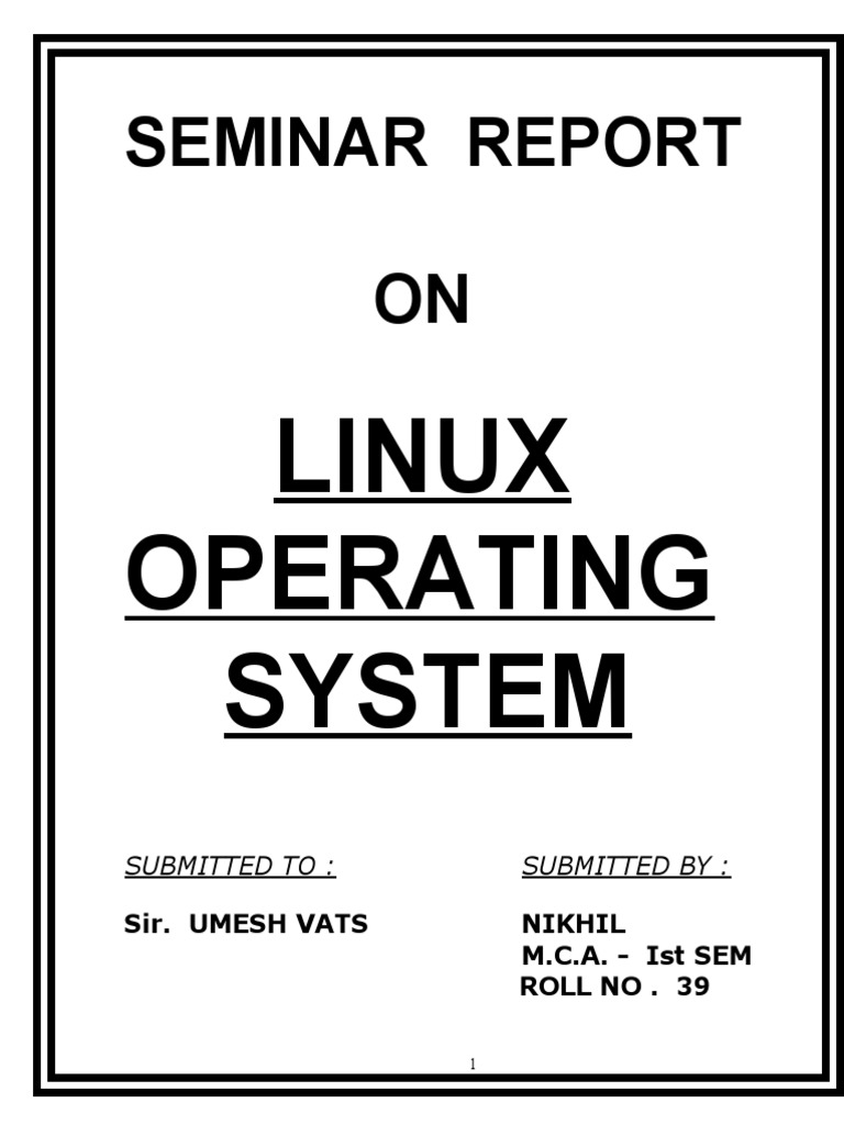 Linux Operatig System | PDF | Kernel (Operating System) | Thread (Computing)