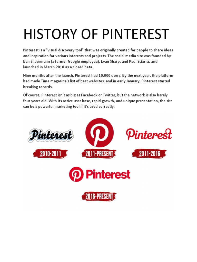 History of Pinterest | PDF