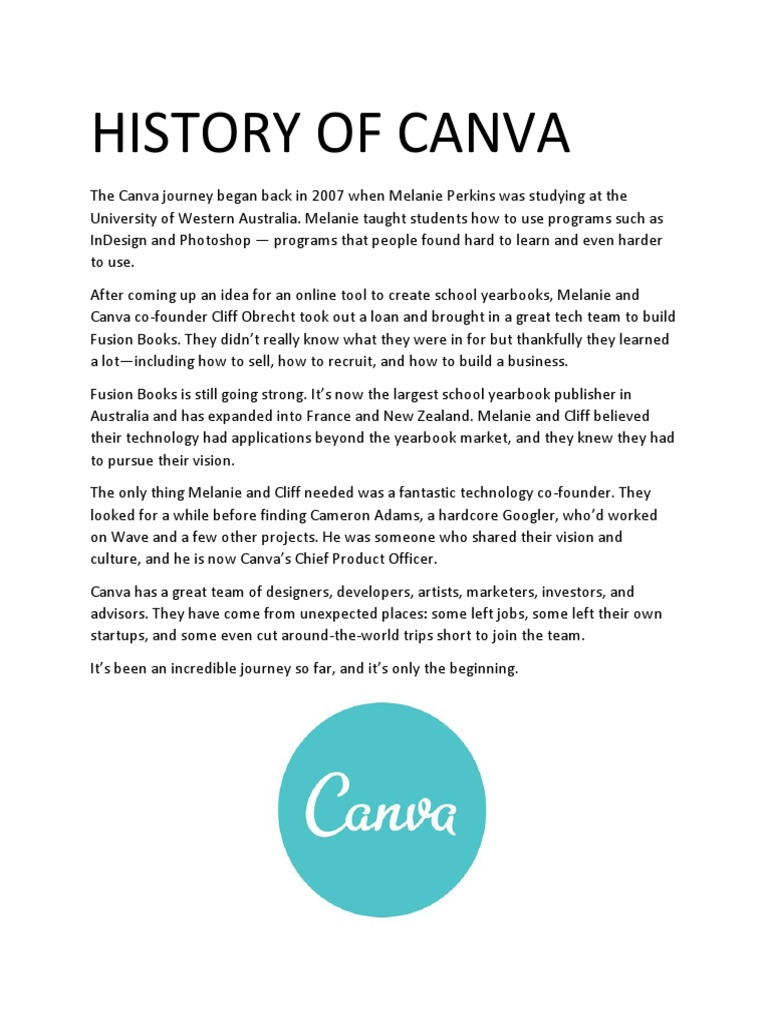 History of Canva App | PDF