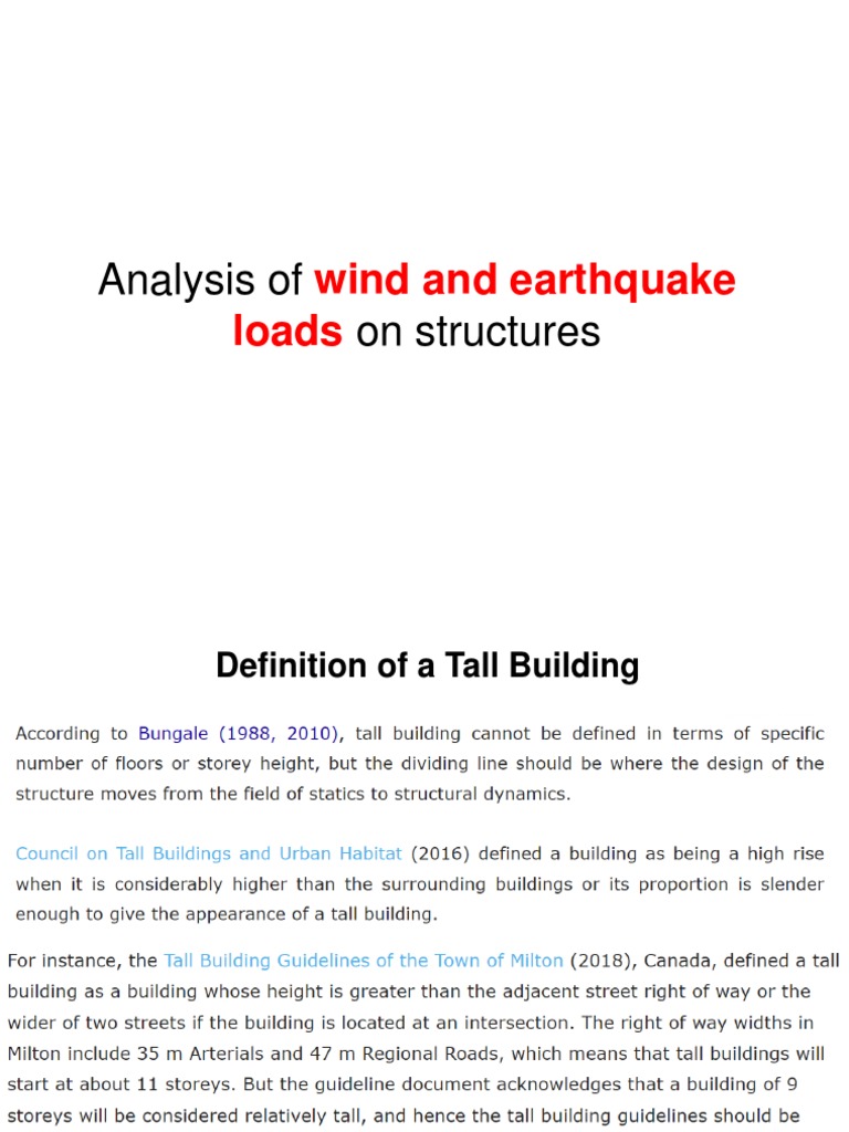 Analysis of On Structures: Wind and Earthquake Loads | PDF | Wound ...