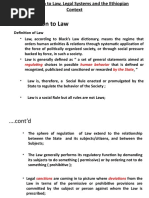 Course Outline Introduction To Law and Ethiopian Legal Systems | PDF ...