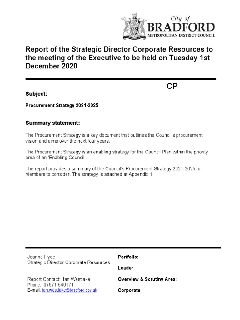 Procurement Strategy 2021-2025 | PDF | Carbon Offset | Sustainability