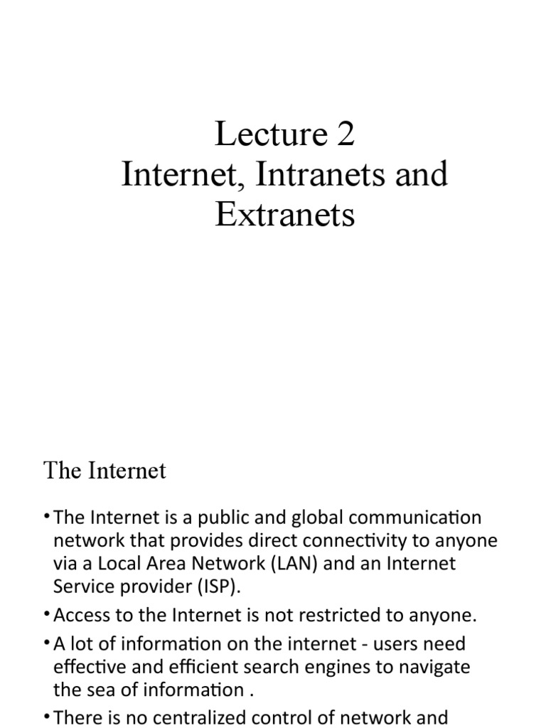 02 Internet, Intranet, Extranet | PDF | Malware | Virtual Private Network