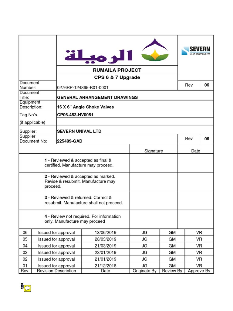 Unival PLM for Rumaila Project Valves | PDF | Valve | Mechanical ...