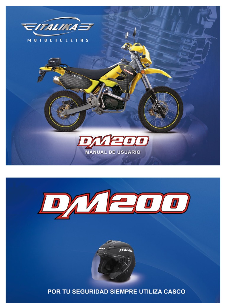 dm200 PDF | PDF | Motocicleta | Carburador