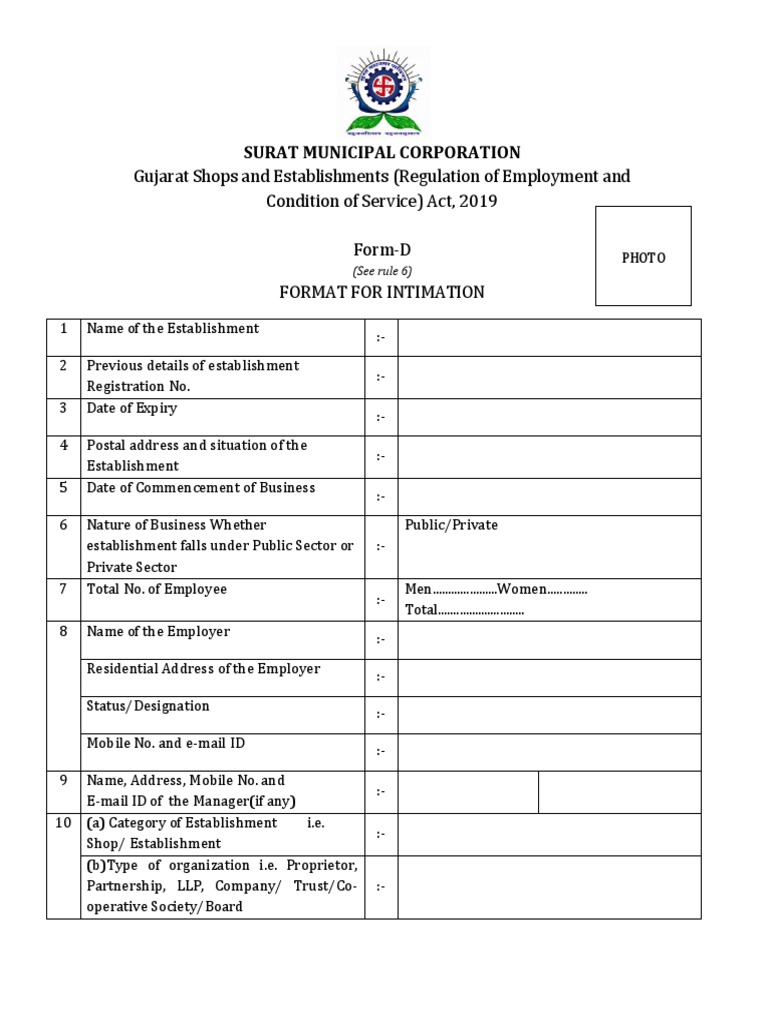 Gujarat Shops and Establishments (Regulation of Employment and ...