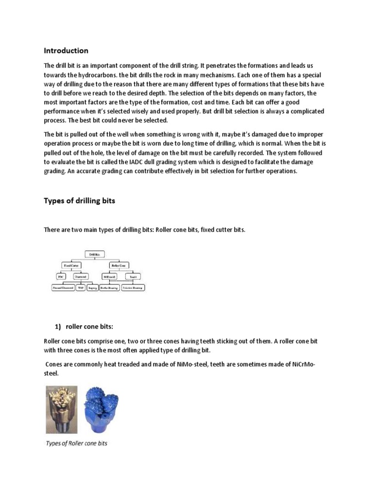 Drill Bit Selection Guide | PDF | Bearing (Mechanical) | Nature