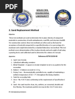 Sand Replacement TEST | PDF | Density | Soil