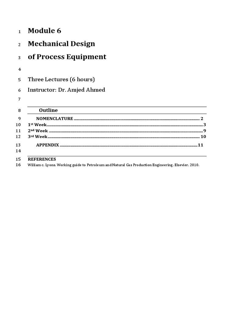 4 Mechanical of Process Design | PDF | Chemistry | Applied And ...