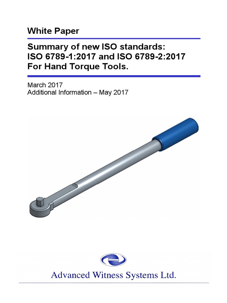 AWS White Paper - ISO 6789-2017 v4 | PDF | Calibration | Analysis