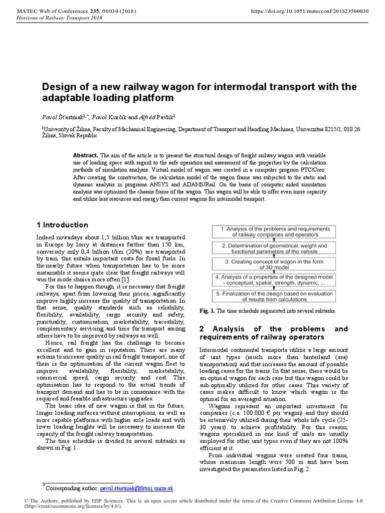 Design of A New Railway Wagon For Intermodal Transport With The ...