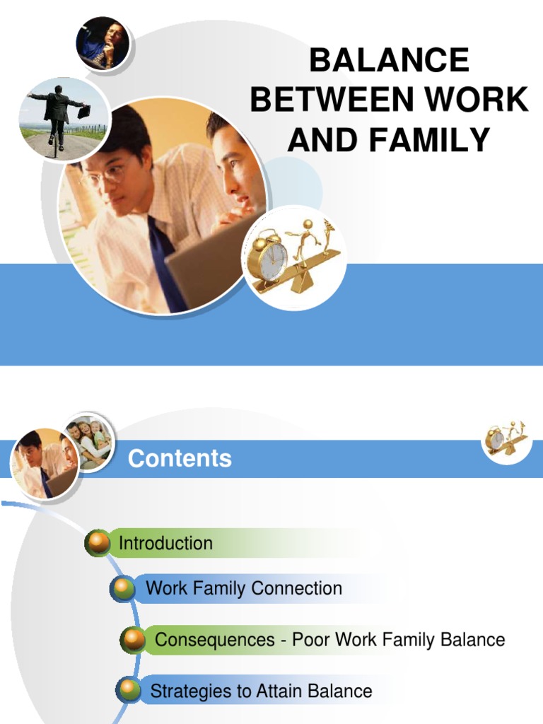 Balance Between Work and Family | PDF