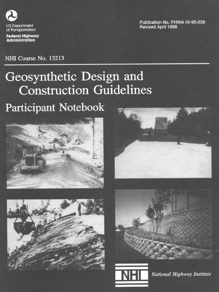 FHWA Geosynthetic Design and Construction Guidelines PDF | PDF