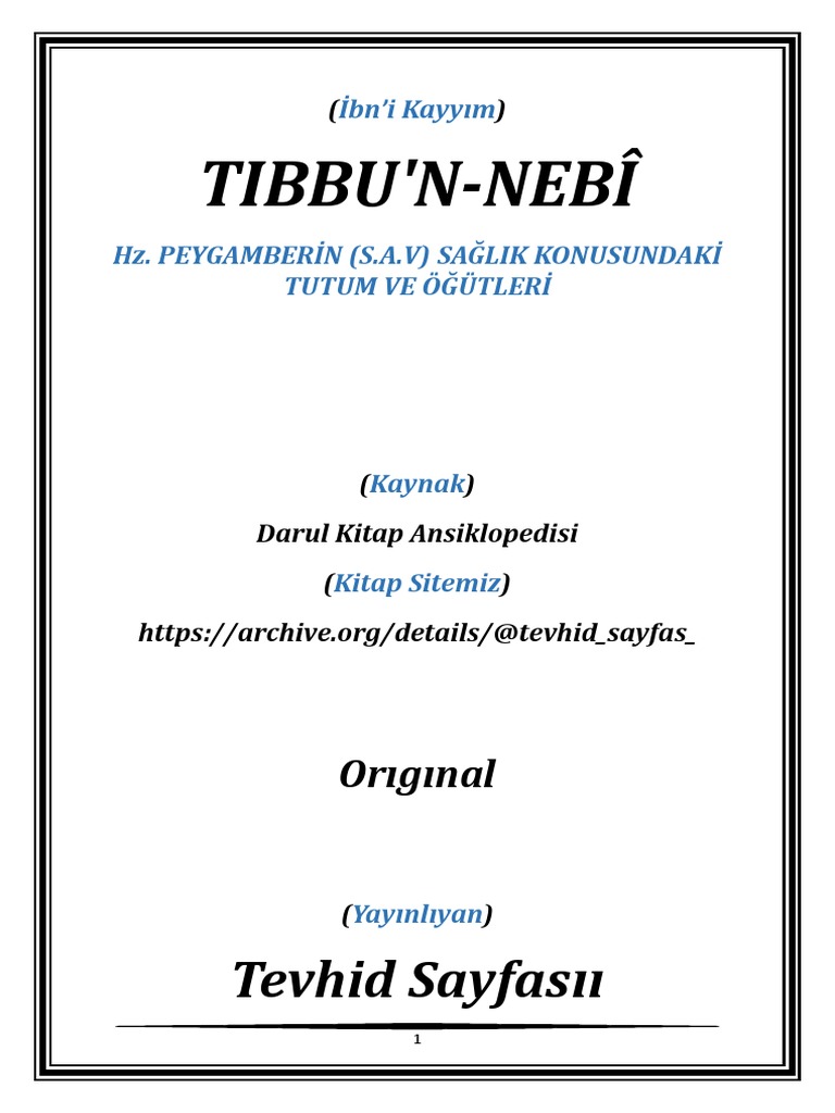 (T Bb-Un Nebevi) Bn'i Kayy M PDF | PDF
