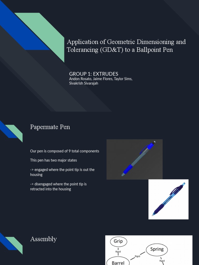 GD&T Analysis of Ballpoint Pen Design | PDF | Pen | Tools