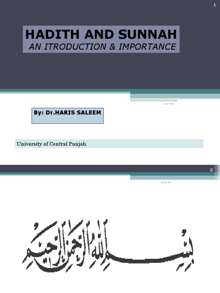 Importance of Hadith and Sunnah in Islam | PDF | Hadith | Islamic Ethics