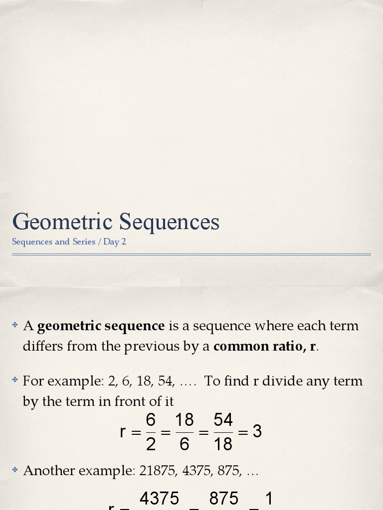 Understanding Geometric Sequences | PDF | Teaching Methods & Materials