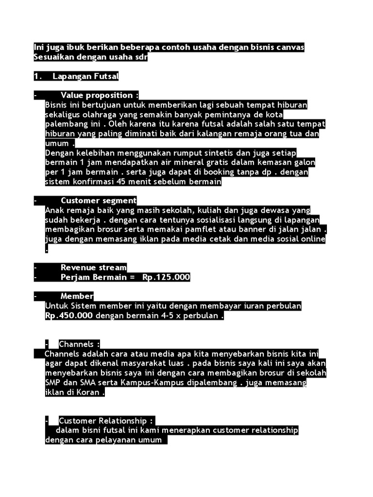 Contoh Latihan 2 BMC | PDF