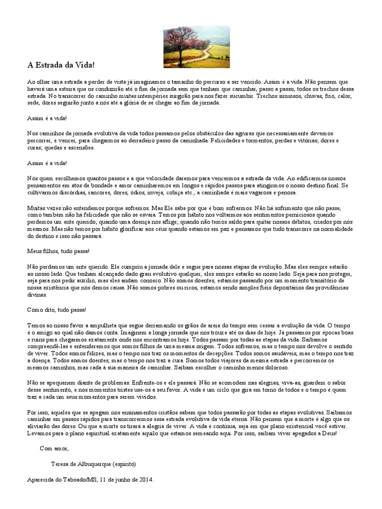 A Estrada Da Vida | PDF | Tempo | Vida
