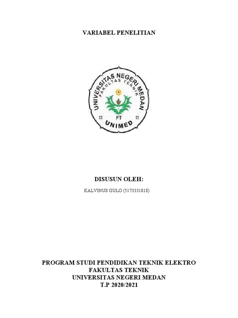 Makalah Variabel Penelitian | PDF