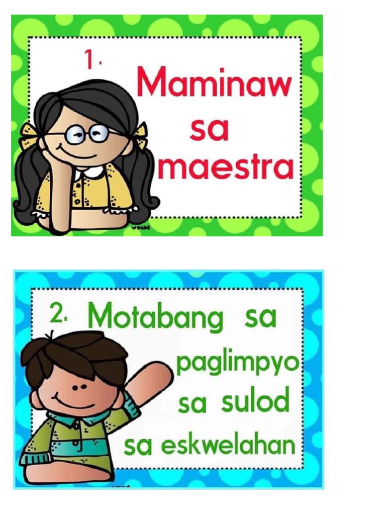 Mga Patakaran Sa Iskwelahan Binisaya | PDF