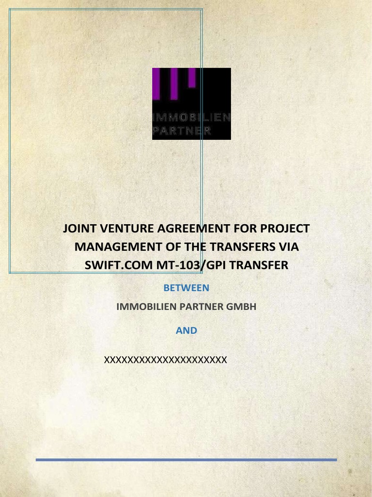 MT 103 Gpi Joint Venture Agreement | PDF | Arbitration | Lawsuit