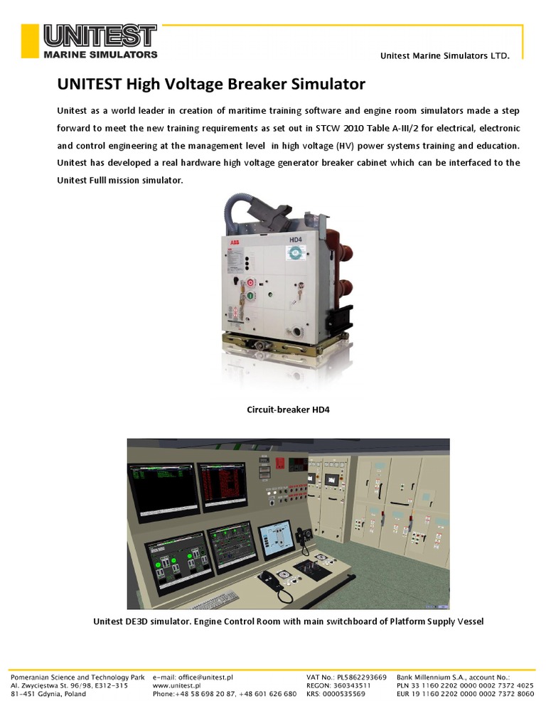 UNITEST High Voltage Breaker Simulator | PDF | High Voltage | Simulation