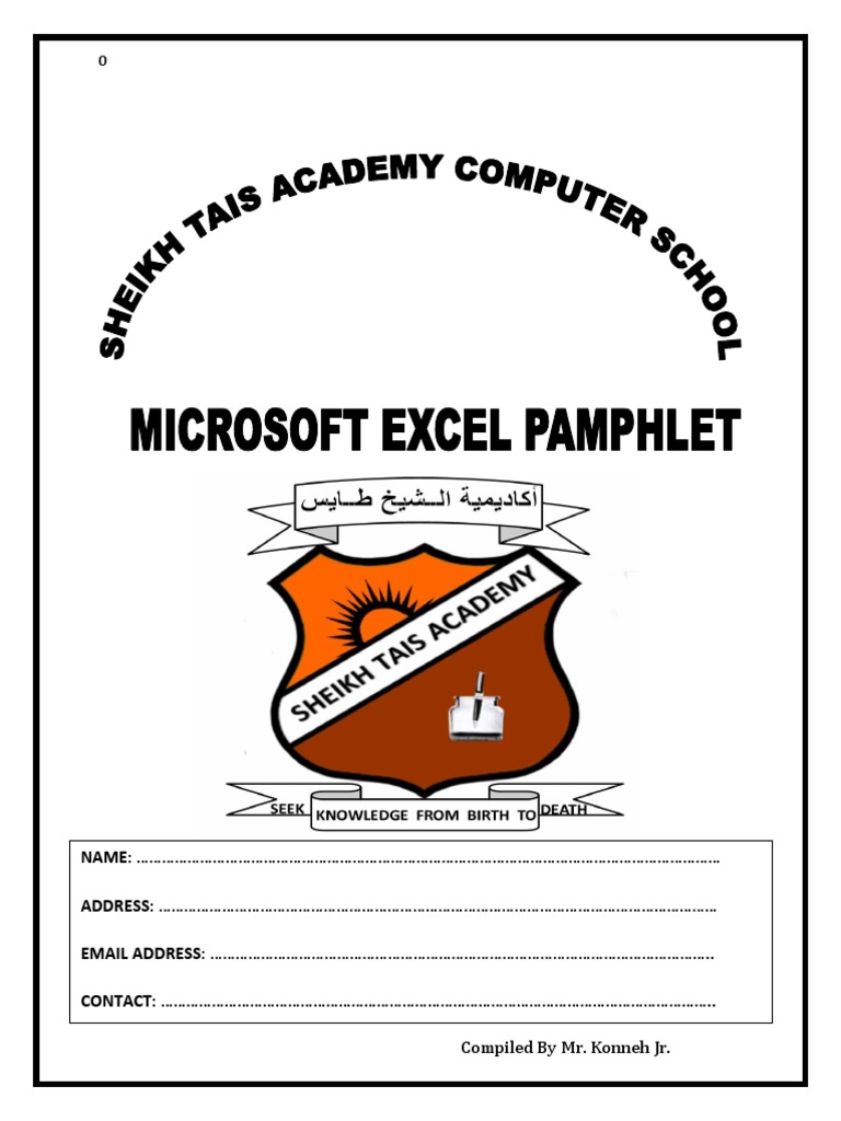 Excel Pamphlet Print | PDF | Microsoft Excel | Spreadsheet