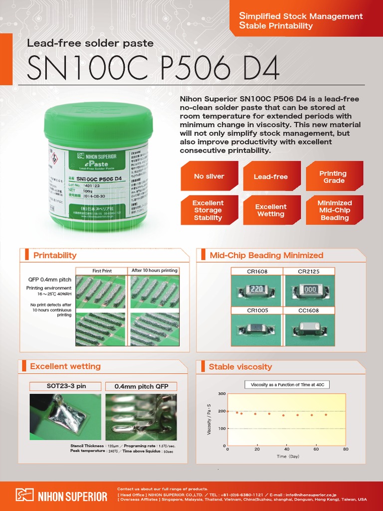 Brochure-SN100C P506 D4 - ENG-1 | PDF | Solder | Building Engineering