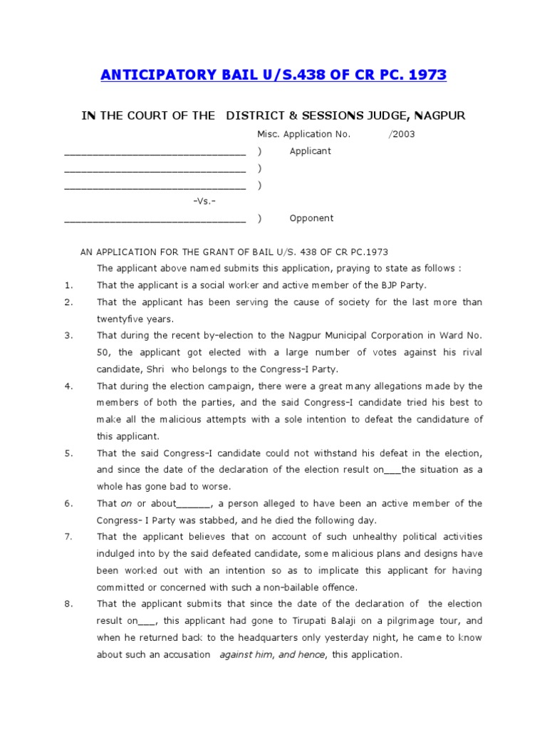 Anticipatory Bail U | PDF | Bail | Criminal Justice