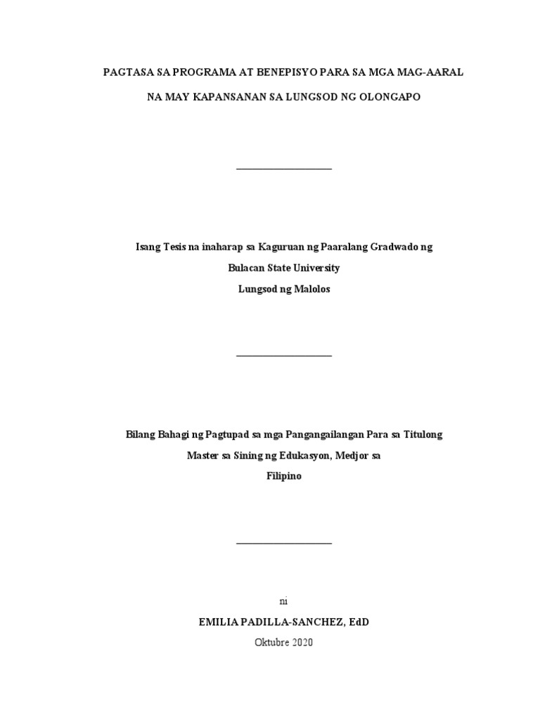 Preliminary Title Page-Bulsu For Printing-3 | PDF