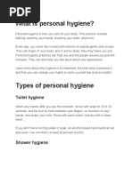 Personal_Hygiene_Presentation | PDF