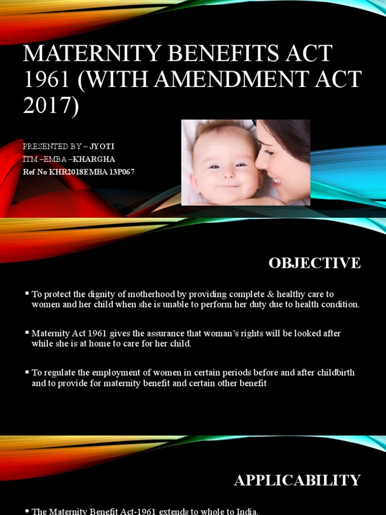 Maternity Benefits Act 2017 Overview | PDF | Childbirth | Miscarriage