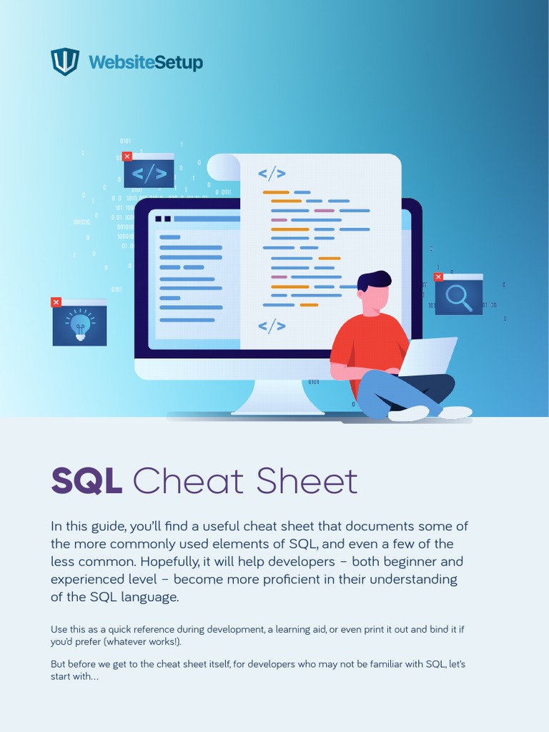 SQL Cheat Sheet PDF | PDF | Boolean Data Type | Integer (Computer Science)