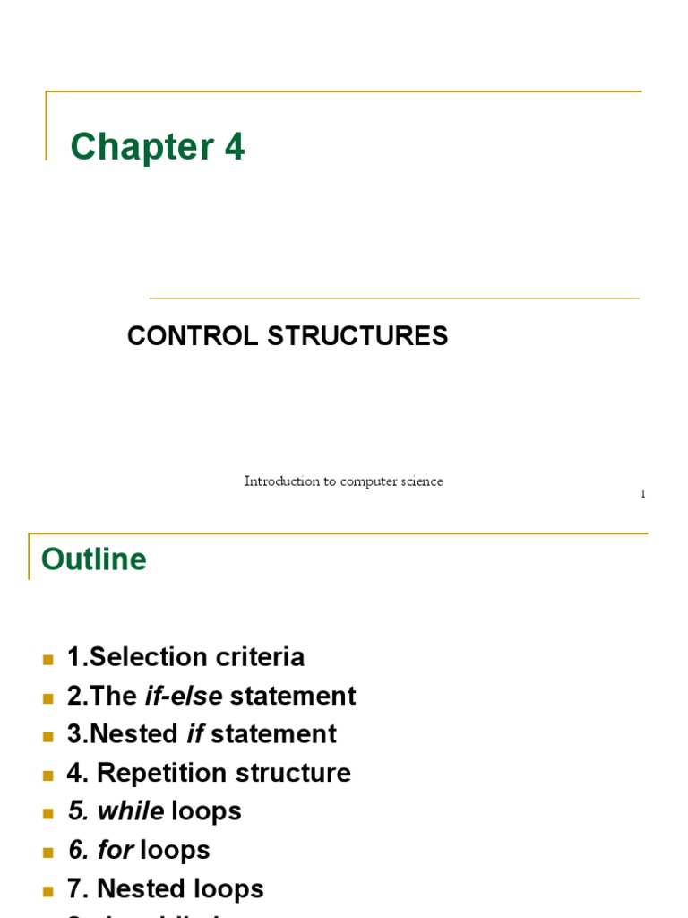 Control Structures Introduction To Computer Science Download Free Pdf Boolean Data Type