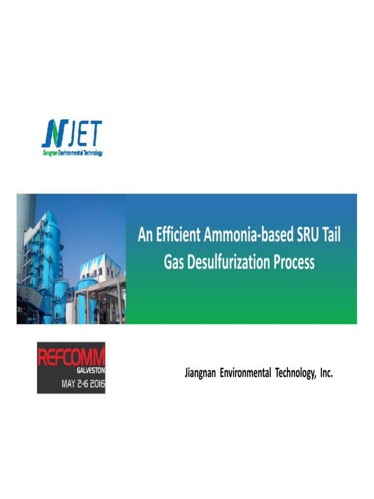 An Efficient Ammonia-Based SRU Tail Gas Desulfurization Process | PDF ...