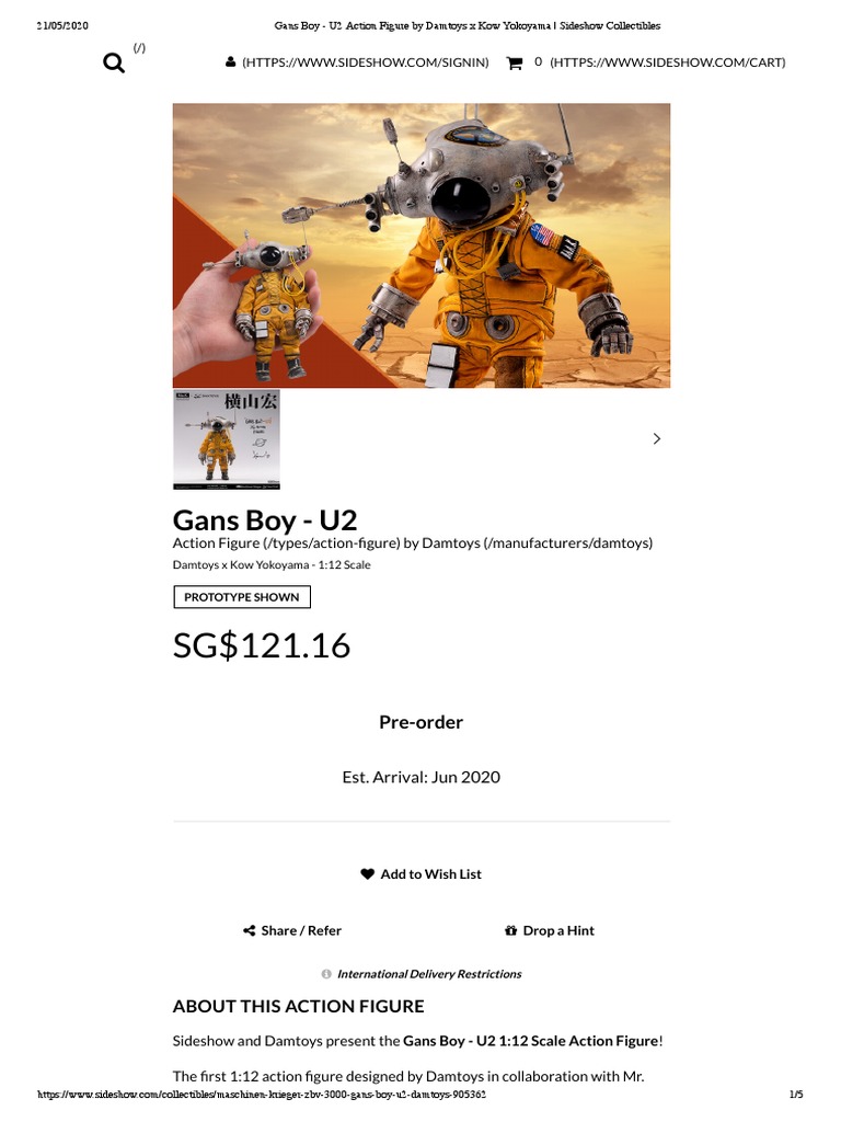 Gans Boy - U2 Action Figure by Damtoys X Kow Yokoyama - Sideshow ...