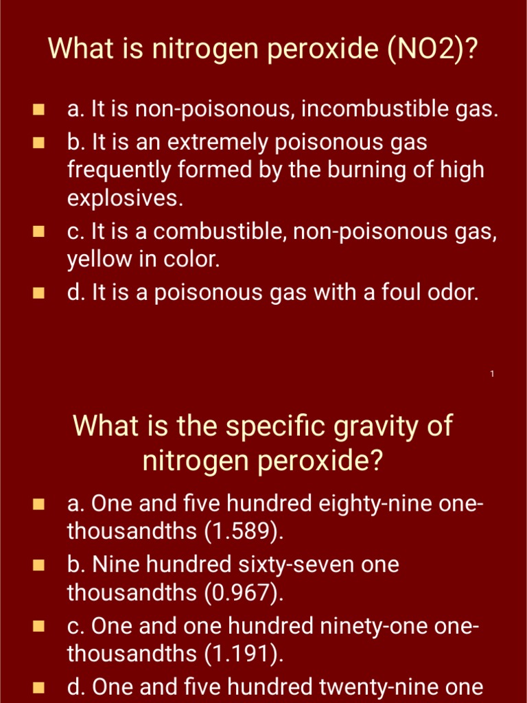 What Is Nitrogen Peroxide (NO2) ? | PDF | Nitrogen | Combustion
