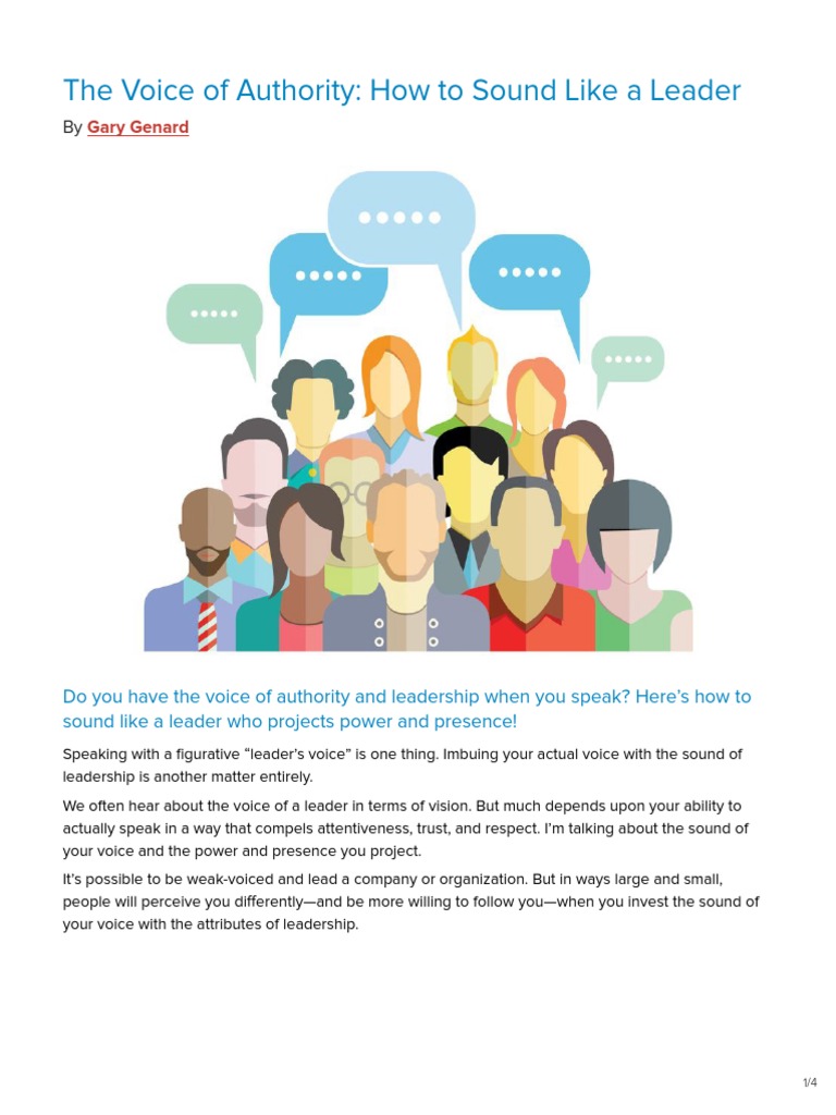 Mastering the Leader's Voice | PDF | Human Voice | Leadership