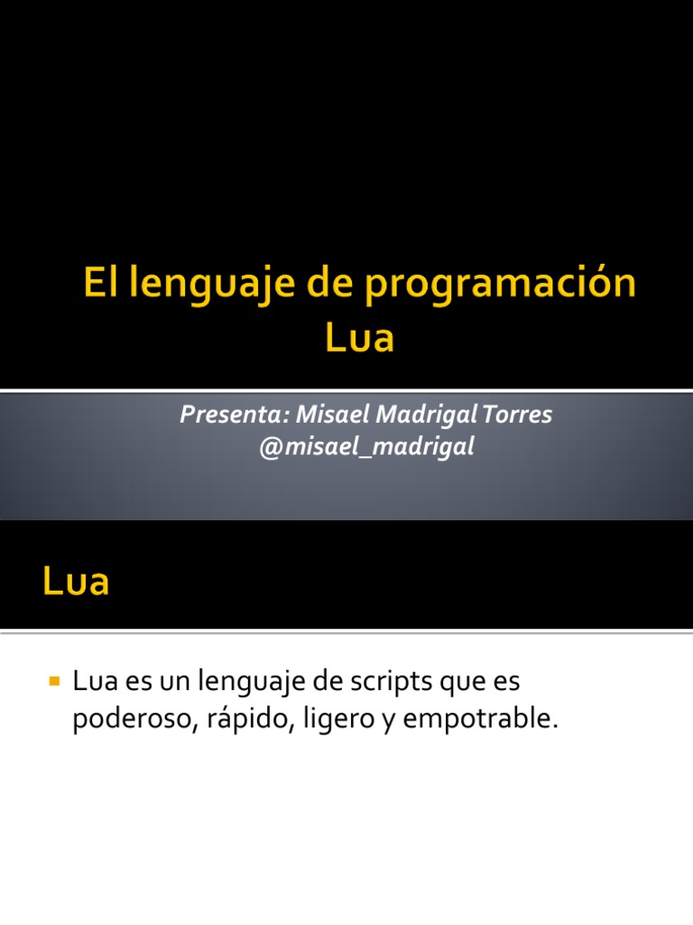 El Lenguaje de Programacion Lua PDF | PDF | Lenguaje de programación ...