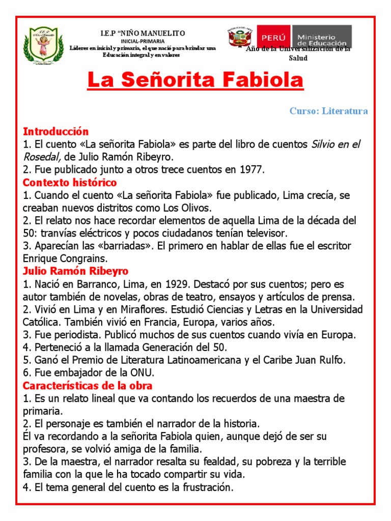 La Señorita Fabiola | PDF