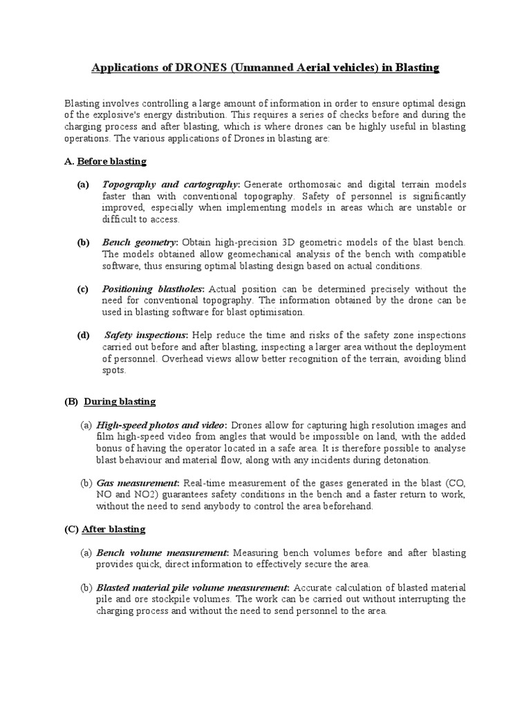 Drones Revolutionize Blasting Operations | PDF | Unmanned Aerial ...