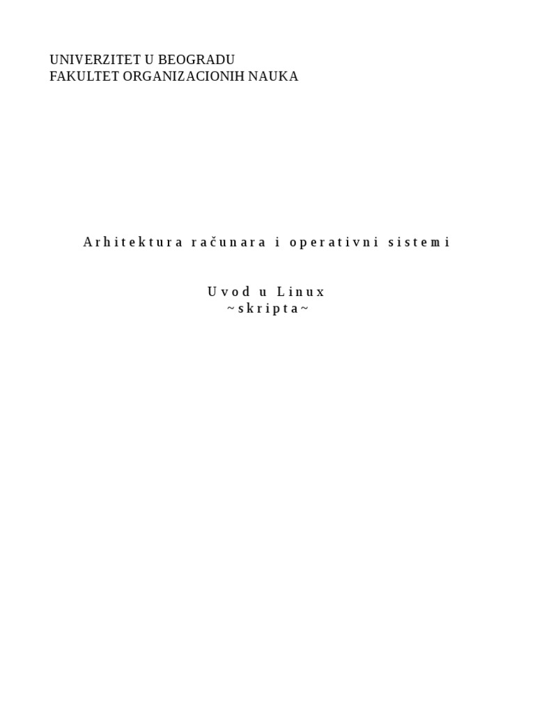 Aros Linux Skripta PDF | PDF