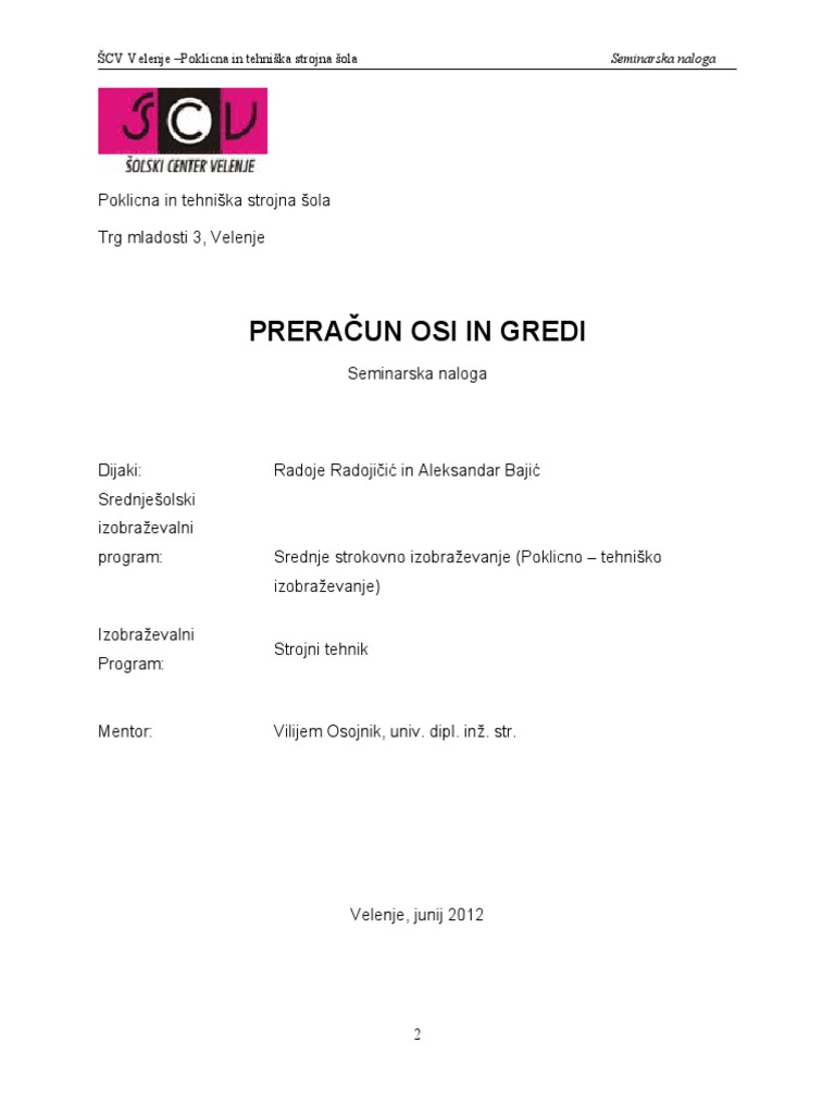 NAK-Programska Naloga Preraä-Un | PDF