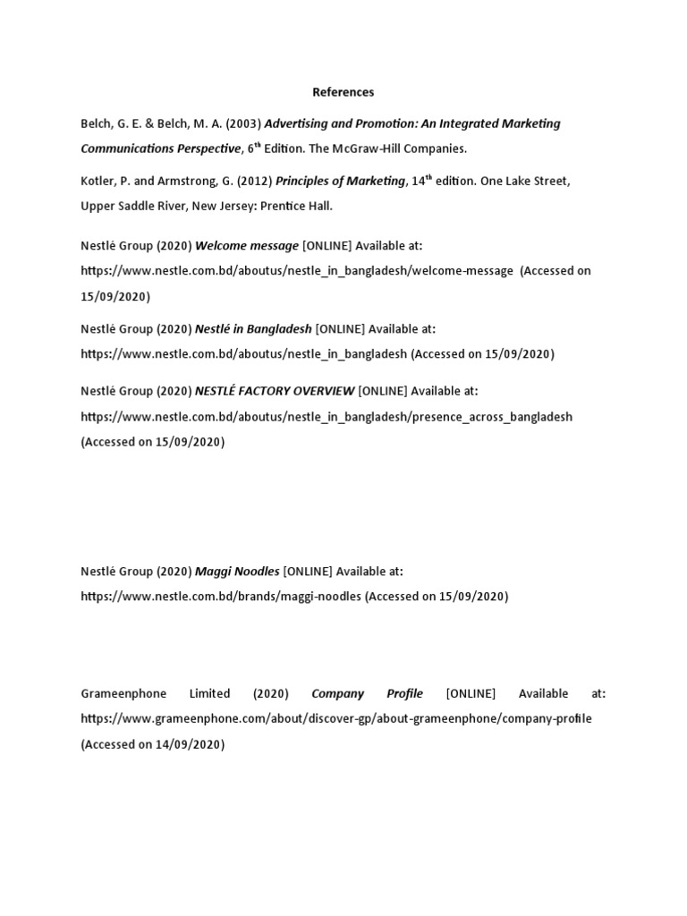 Communications Perspective, 6: References | PDF